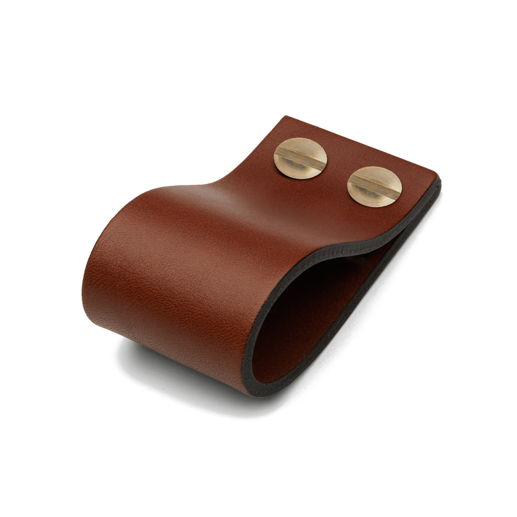 01 Wide Leather Tab - Brass Double Fixing – MadeMeasure