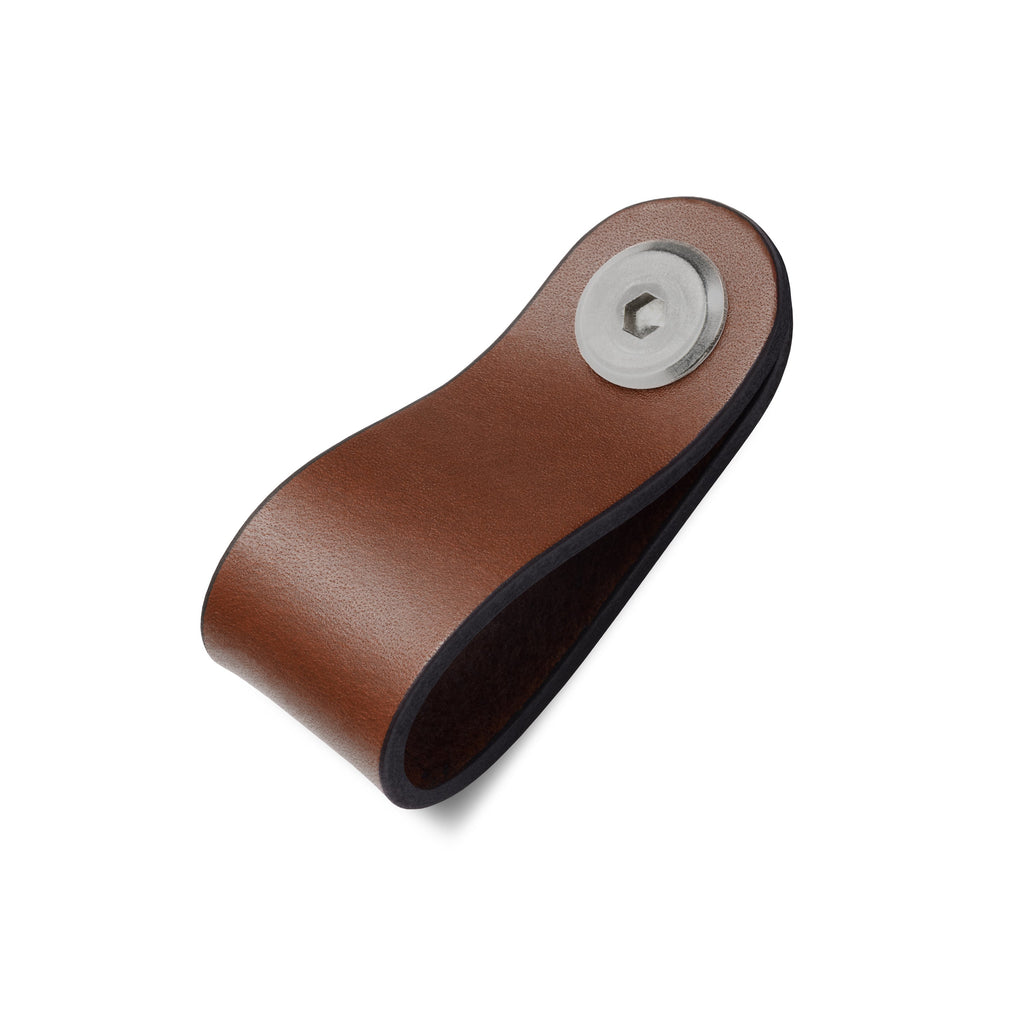 02 Rounded Leather Tab - Stainless Steel Fixing – MadeMeasure